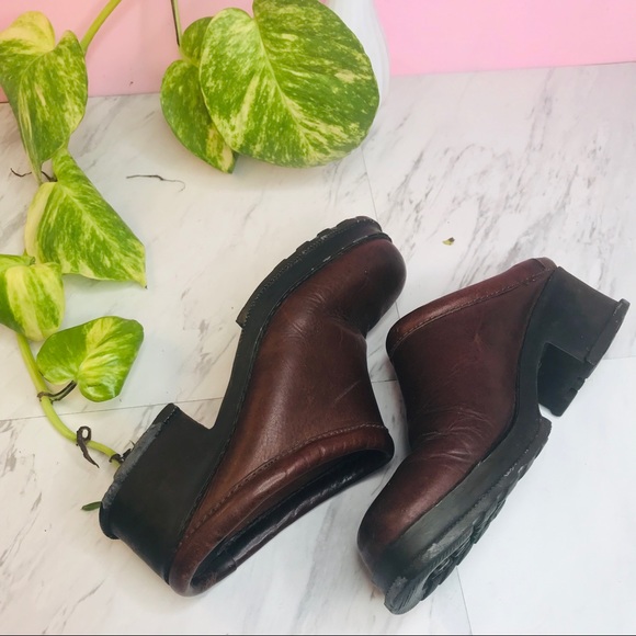 Vintage | Shoes | Vtg Vsco 9s Leather Chunky Converse Mule Clogs | Poshmark